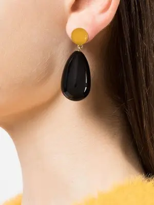 ESHVI Drop Earrings - Black