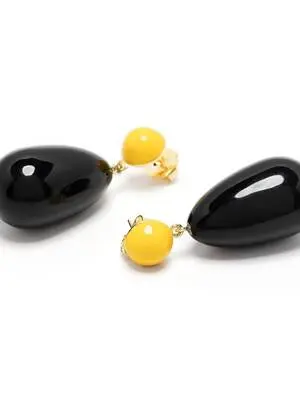 ESHVI Drop Earrings - Black