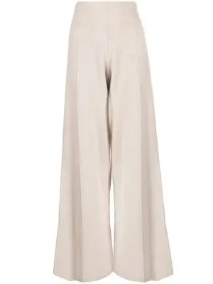 Pringle Of Scotland High-waisted Knitted Trousers - Neutrals
