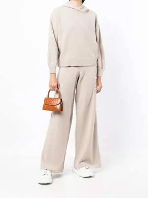 Pringle Of Scotland High-waisted Knitted Trousers - Neutrals