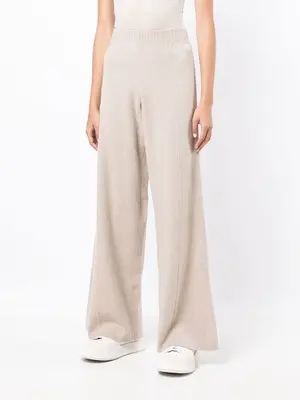 Pringle Of Scotland High-waisted Knitted Trousers - Neutrals