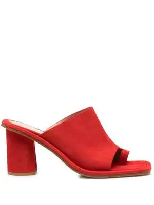 SCAROSSO Gwen 85mm Suede Mules