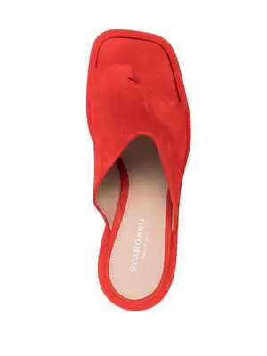 SCAROSSO Gwen 85mm Suede Mules