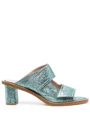SCAROSSO Kristy Metallic 60mm Leather Sandals