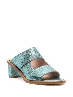 SCAROSSO Kristy Metallic 60mm Leather Sandals