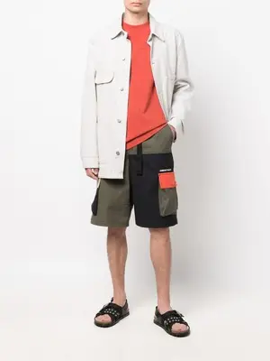 AMBUSH Colour-block Cargo Shorts - Green