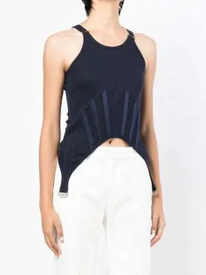 DION LEE Corset Tank Top - Blue