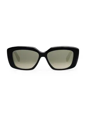 Celine Triomphe 55mm Rectangular Sunglasses Black