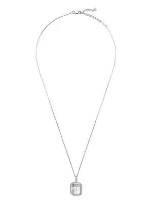 Mateo 14kt White Gold Initial Quartz Necklace