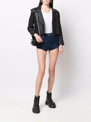 DIESEL® High-waisted Denim Shorts - Blue