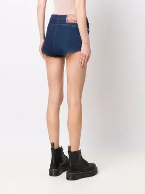 DIESEL® High-waisted Denim Shorts - Blue