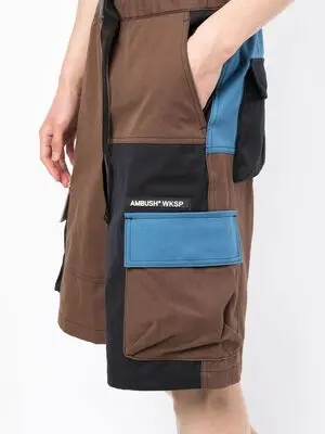 AMBUSH Panelled Cargo Shorts - Brown