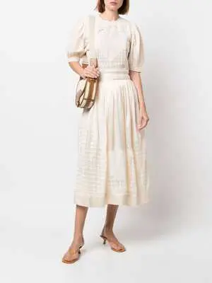 Ulla Johnson Cadena Lace-insert Midi Skirt