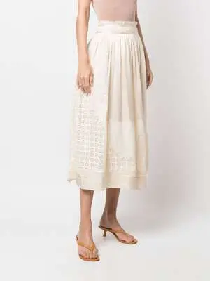 Ulla Johnson Cadena Lace-insert Midi Skirt