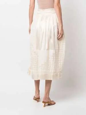 Ulla Johnson Cadena Lace-insert Midi Skirt