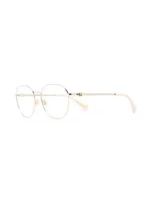 Gucci Metallic Round-frame Glasses