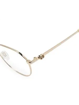 Gucci Metallic Round-frame Glasses