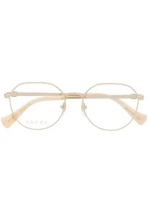 Gucci Gold Metal Frame Glasses