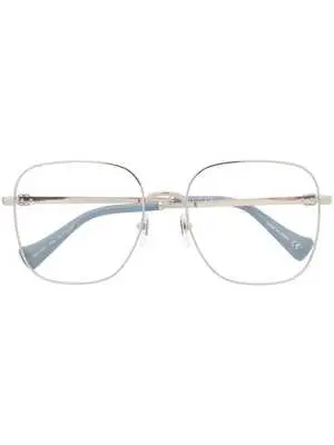 Gucci Metallic Oversized-frame Glasses - Silver