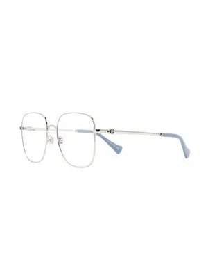 Gucci Metallic Oversized-frame Glasses - Silver