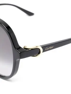 Cartier Oversized-frame Sunglasses - Black