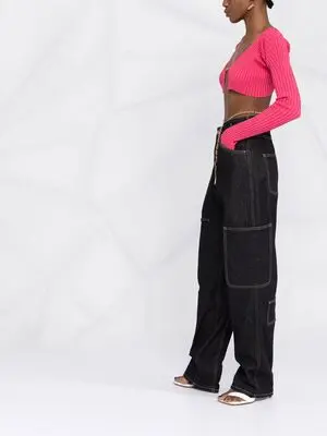 Jacquemus La Maille Pralu Cropped Cardigan - Pink