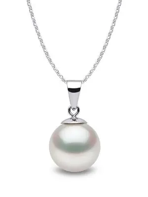 Yoko London 18kt White Gold 9mm South Sea Pearl Pendant Necklace - Silver