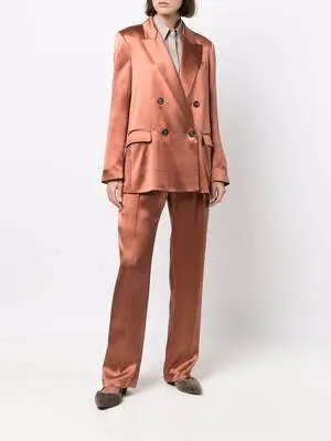 Brunello Cucinelli Double-breasted Silk Blazer