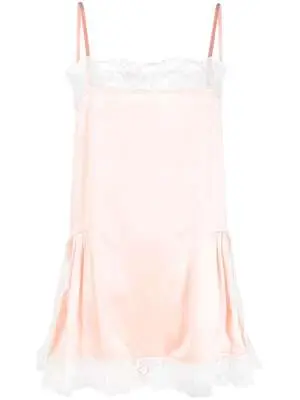 MAISON MARGIELA Lace-trim Silk Slip Dress