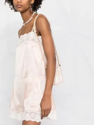MAISON MARGIELA Lace-trim Silk Slip Dress