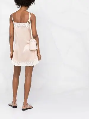 MAISON MARGIELA Lace-trim Silk Slip Dress