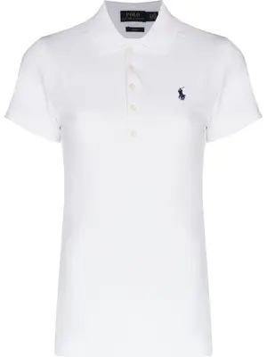 Polo Ralph Lauren Embroidered Logo Polo Shirt - White