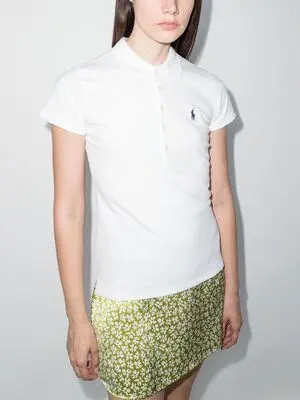 Polo Ralph Lauren Embroidered Logo Polo Shirt - White