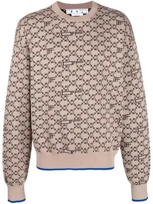 Off-White All-over Monogram Crew Neck Jumper