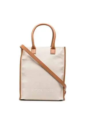 Woolrich Canvas Tote Bag With Leather Trim