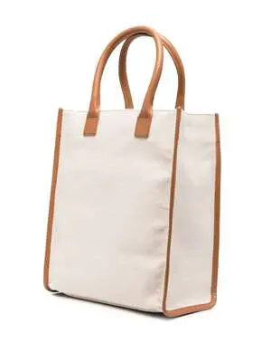 Woolrich Canvas Tote Bag With Leather Trim
