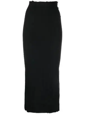 MARC LE BIHAN Frayed-edge High-waist Skirt