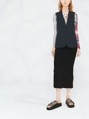 MARC LE BIHAN Frayed-edge High-waist Skirt