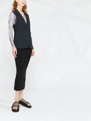 MARC LE BIHAN Frayed-edge High-waist Skirt