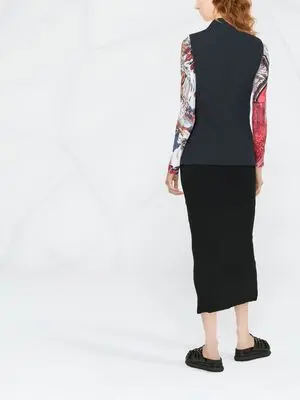 MARC LE BIHAN Frayed-edge High-waist Skirt