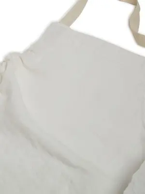 ONCE MILANO Long Linen Apron - White