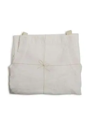 ONCE MILANO Long Linen Apron - White