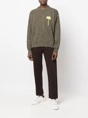 Palm Angels Palm Tree-embroidered Jumper