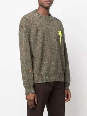 Palm Angels Palm Tree-embroidered Jumper