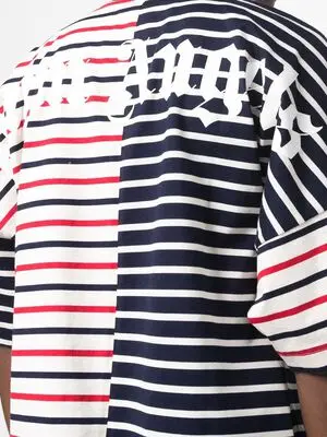 Palm Angels Striped Logo-print T-shirt