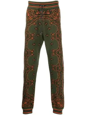 Amiri Paisley-print Track Pants - Green