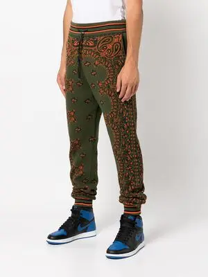 Amiri Paisley-print Track Pants - Green