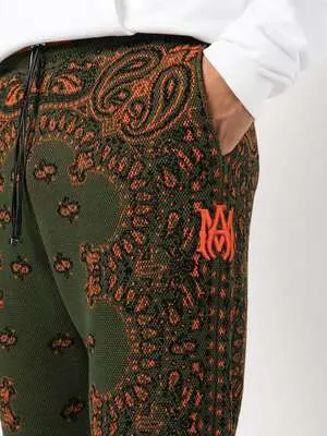 Amiri Paisley-print Track Pants - Green