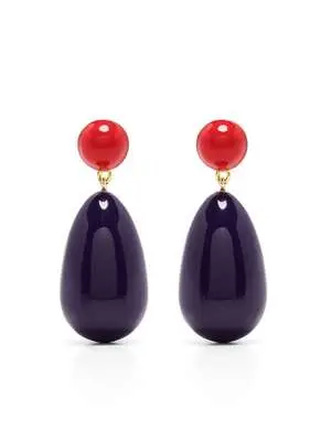 ESHVI Eshvi Drop Design Earrings Purple