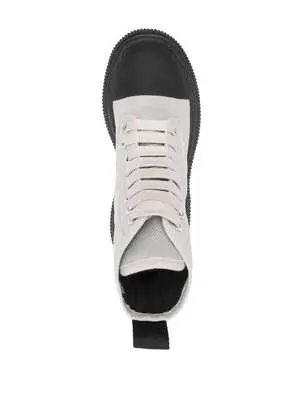 GANNI Creepers Lace-up Ankle Boots - Grey